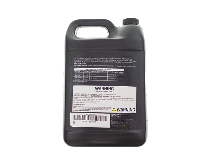 Genuine Porsche 00004330105 Antifreeze/Coolant; 1 Gallon; Pink G40 ...