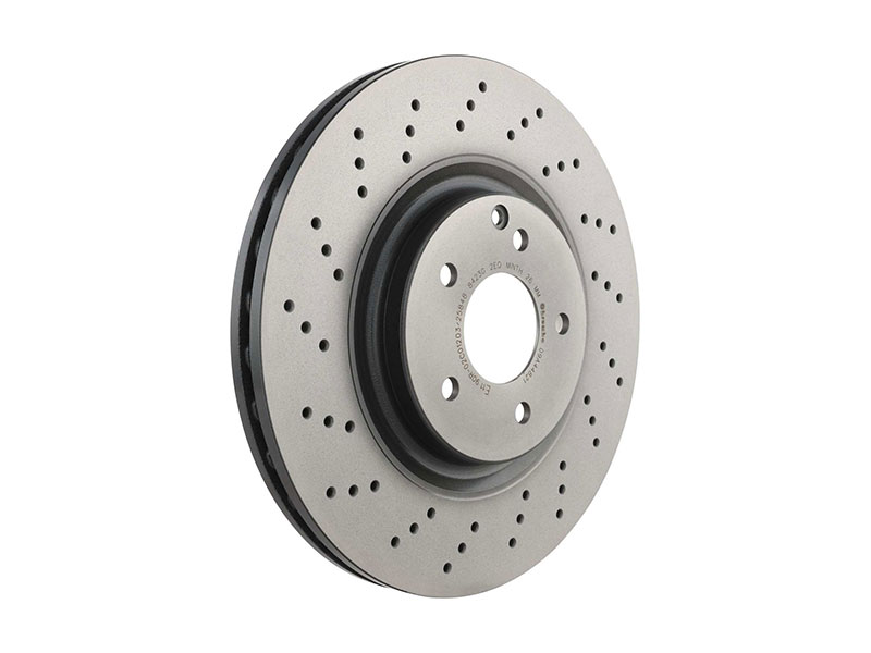Brembo 09A44821 Disc Brake Rotor; Front; Vented 330mm Cross-Drilled ...