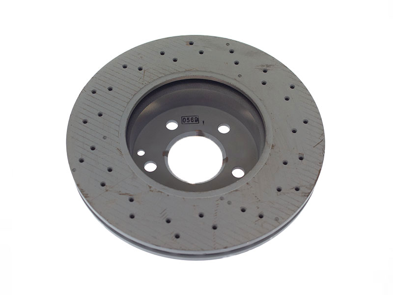 Genuine Mercedes 204421361290 Disc Brake Rotor; Front, Cross-Drilled ...