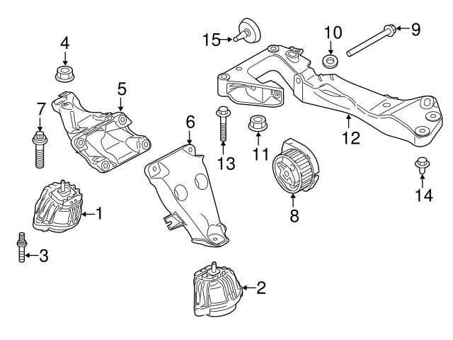 Genuine BMW 22116859616 Engine Mount Bracket