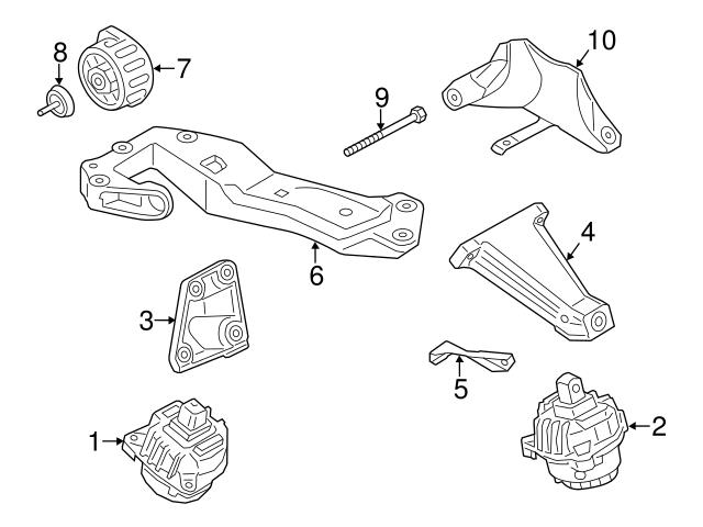 Genuine BMW 22316788586 Transmission Cross-Member Rubber Buffer - BMW ...