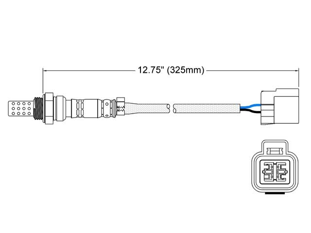 Walker 25024020 Oxygen Sensor; Front - Dodge, Mitsubishi, Plymouth