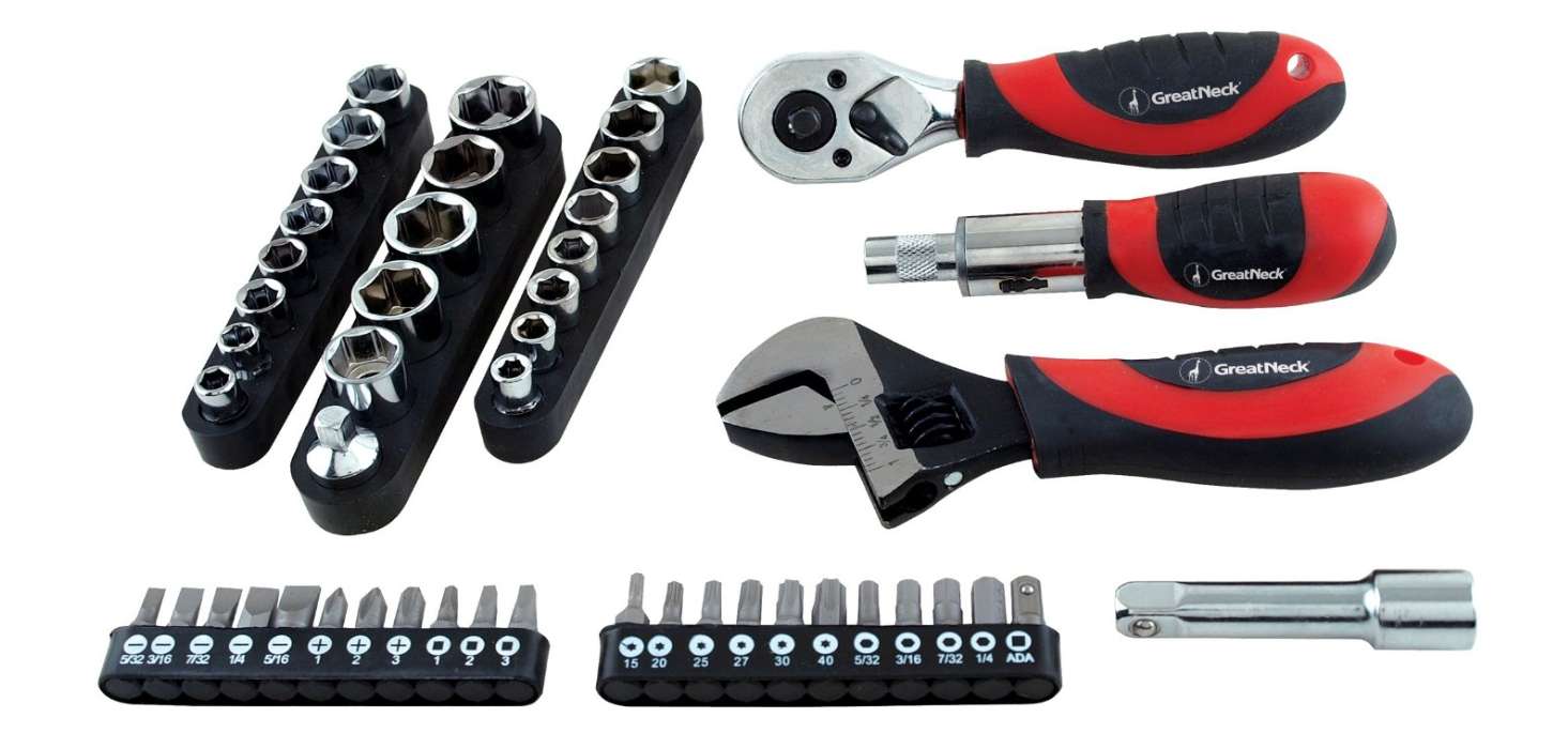 GreatNeck Tools 28045 Multi Purpose Tool Set; Stubby Tool Set; Ratchet ...