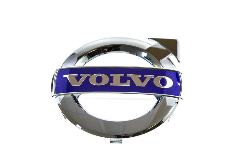 Genuine Volvo 31383031 Grille Emblem; Polished Chrome; Different from R ...