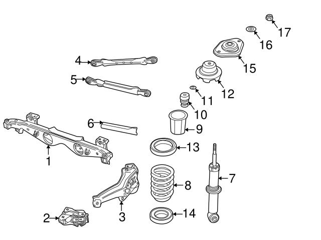 Genuine Mini 33326769025 Control Arm; Rear Left Lower - Mini ...
