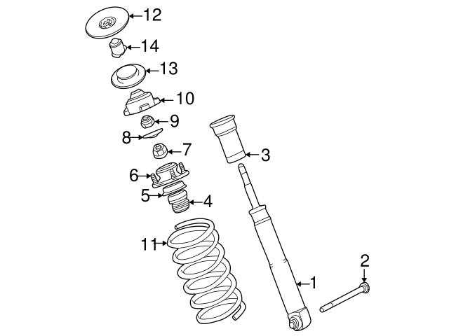 Genuine BMW 33521093417 Shock Mount Insulator; Support Cup