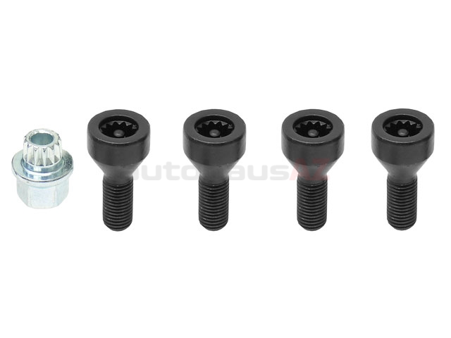 Genuine BMW/Mini 36136786419 Wheel Lug Bolt; Wheel Lock Set, Black ...
