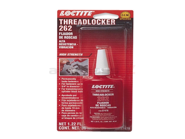 Loctite 37478, 492141 Thread Locker; Threadlocker 262-High Strength/Red ...