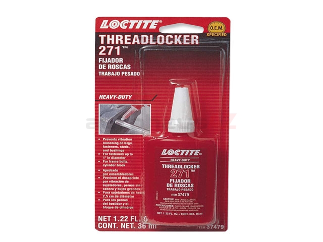 Loctite 37479 Thread Locker; Threadlocker 271-Heavy-Duty/Red; 36 ml ...
