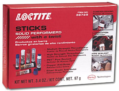 Loctite 38725 Thread Locker; Stick Thread Treatment Assortment Kit; 5 ...