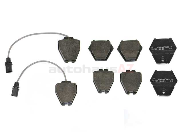 Pagid 4B0698151S, 355009031 Brake Pad Set; Front with Sensors; 8 Pad ...