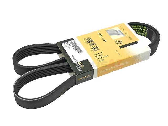 Continental ContiTech 6PK1180, 6K1180 Serpentine Belt; AC Compressor ...