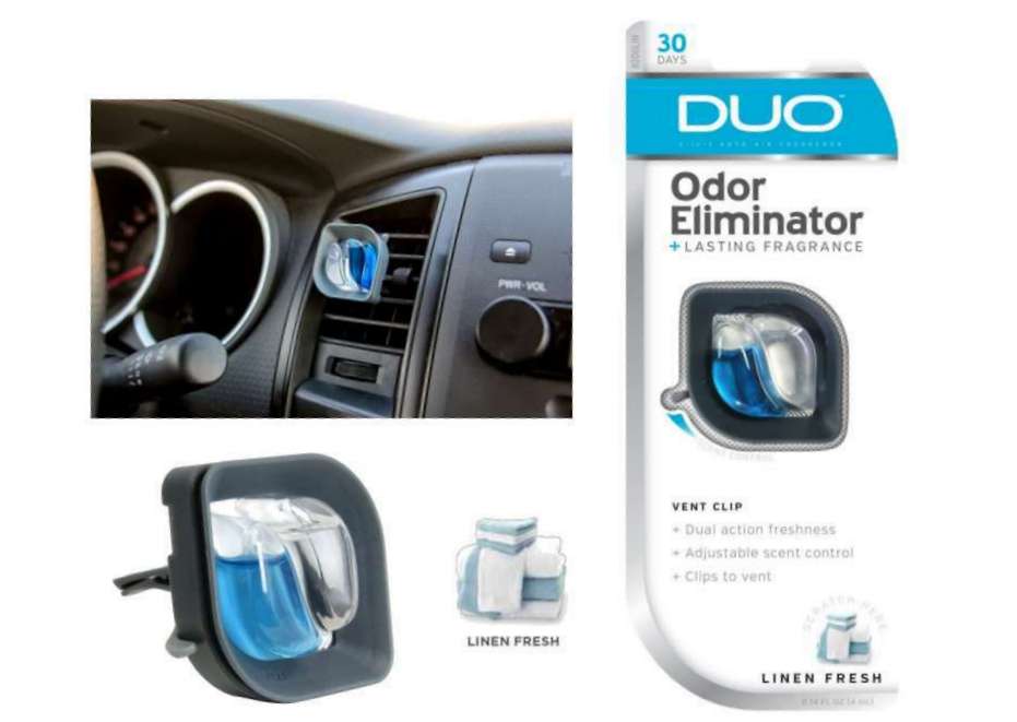 Duo 2-in-1 8200LIN Air Fresheners; DUO Vent Clip, LINEN FRESH