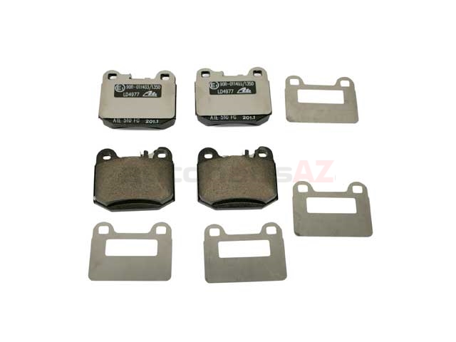 ATE Ceramic 1634201120, LD4977 Brake Pad Set; Rear - Mercedes