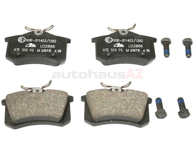 ATE Ceramic 1J0698451R, LD2886 Brake Pad Set; Rear - VW | 1J0698451B ...