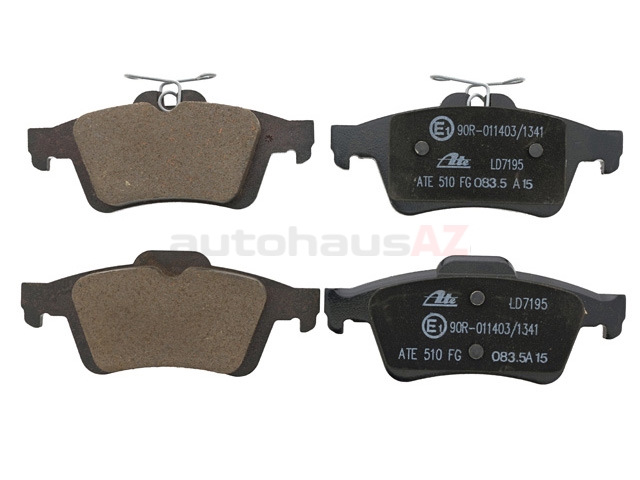 ATE Ceramic 31341331, LD7195 Brake Pad Set; Rear - Volvo | 32373166