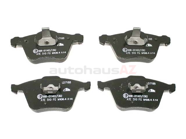 ATE Ceramic 31687101, LD7188 Brake Pad Set; Front - Volvo