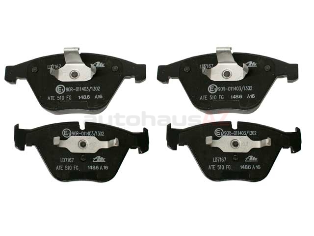 ATE Ceramic 34112283865, LD7167 Brake Pad Set; Front - BMW