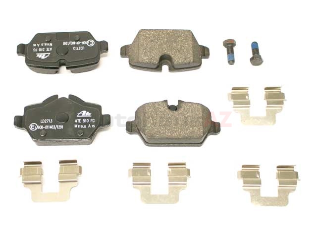 ATE Ceramic 34219808172, LD2713 Brake Pad Set; Rear - Mini