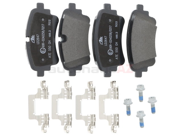 ATE Ceramic 8W0698451AQ, LD2647 Brake Pad Set; Rear - Audi