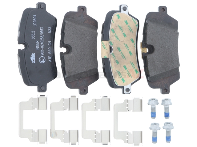 ATE Ceramic LR162047, LD2604 Brake Pad Set; Rear - Land Rover | LR123717