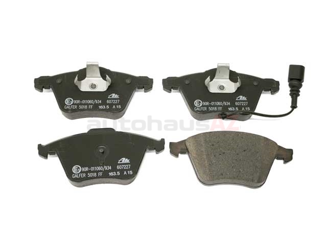 ATE 8J0698151F, 607227 Brake Pad Set; Front - Audi, VW | 8J0698151A ...