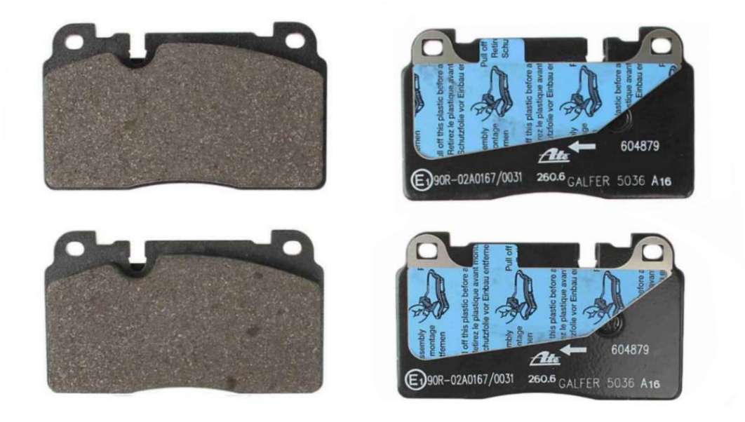 ATE 8R0698151L, 604879 Brake Pad Set; Front - Audi | 8K0615601B ...