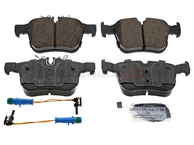 Akebono Euro 0004208200, EUR1795 Brake Pad Set; Rear - Mercedes ...