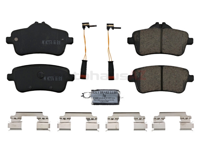 Akebono Euro 0074207720, EUR1630 Brake Pad Set; Rear - Mercedes ...