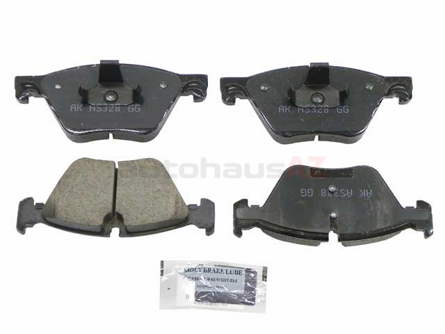 Akebono Euro 34116858047, EUR1504 Brake Pad Set; Front - BMW ...