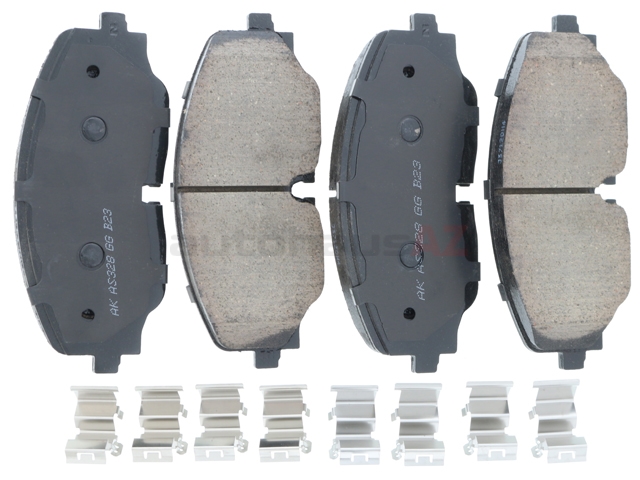 Akebono Euro 3QF698151D, EUR2074 Brake Pad Set; Front - VW | 3QF698151