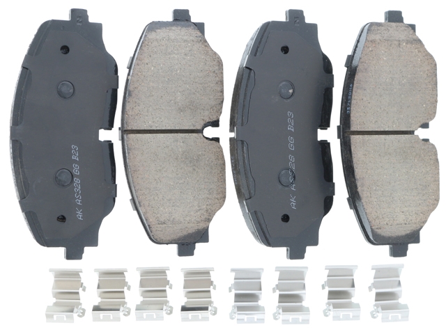 Akebono Euro 3QF698151E, EUR2074 Brake Pad Set; Front - VW | 3QF698151B ...