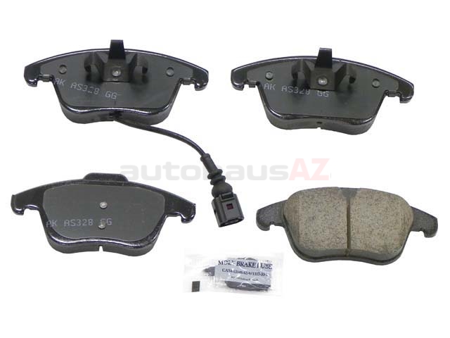 Akebono Euro 5N0698151B, EUR1375 Brake Pad Set; Front - Audi, VW ...