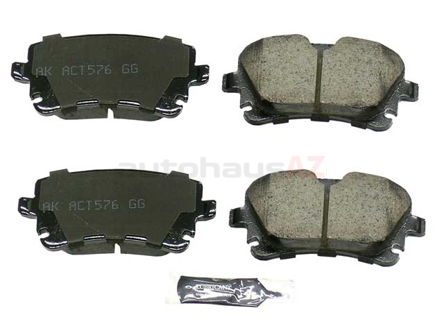 Akebono Euro 8K0698451F, EUR1018B Brake Pad Set; Rear - Audi | EUR1018 ...