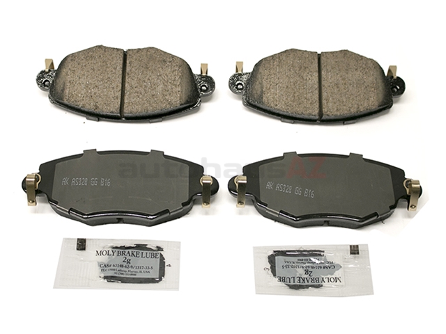 Akebono Euro C2S52079, EUR910 Brake Pad Set; Front - Jaguar | C2S12638 ...