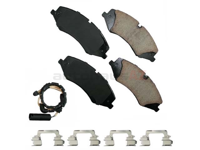 Akebono Euro LR026221, EUR1425 Brake Pad Set; Front - Land Rover