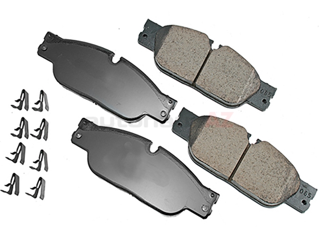 Akebono Euro XR858178, EUR1065 Brake Pad Set; Front - Jaguar