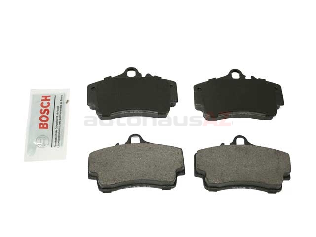 Bosch Blue 98635293910, BE738 Brake Pad Set; Rear - Porsche