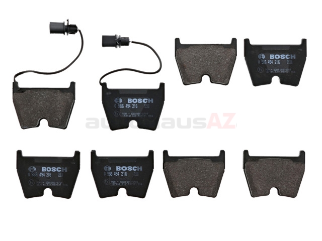 Bosch Euroline 8T0698151E, 0986494216 Brake Pad Set; Front - Audi ...