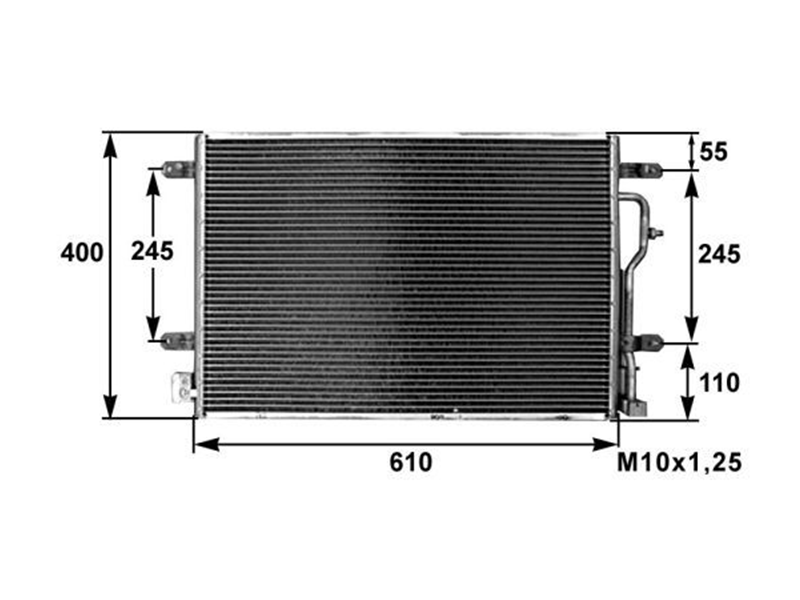 Mahle Behr 351343364 A/C Condenser - Audi | 70816827NA 8E0260403D ...
