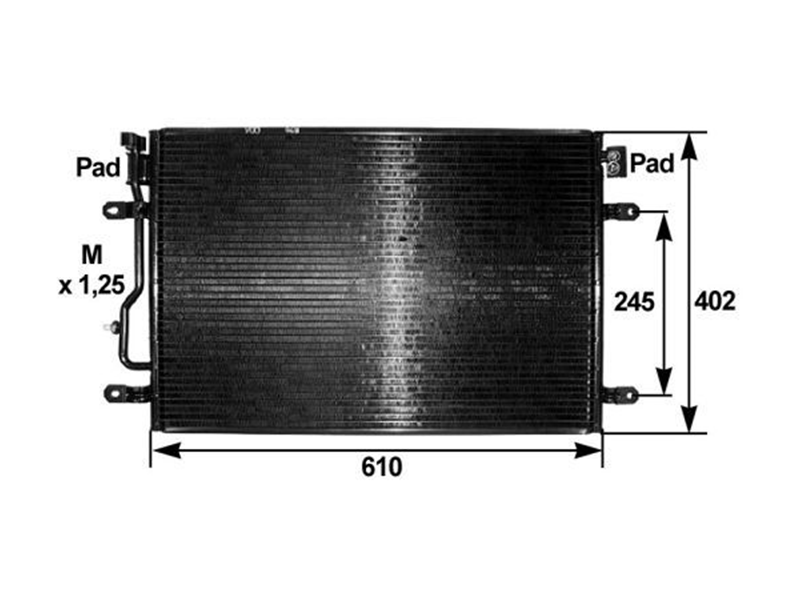 Mahle Behr 351343484 A/C Condenser - Audi | 70816854NA 8E0260401A ...