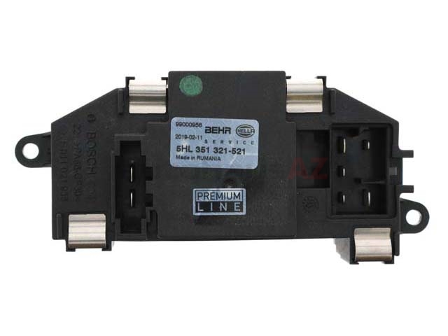 Mahle Behr 8K0820521B, 70815848NA Blower Motor Resistor/Regulator; Rear ...