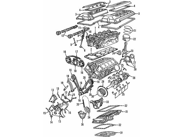 Genuine BMW 11121733741 Valve Cover; Outer, Left, Lower - BMW