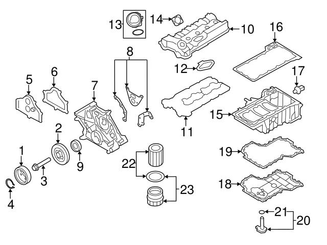 Genuine BMW 11127566279 Timing Cover; Left, Upper SKU: 1505308-BM ...