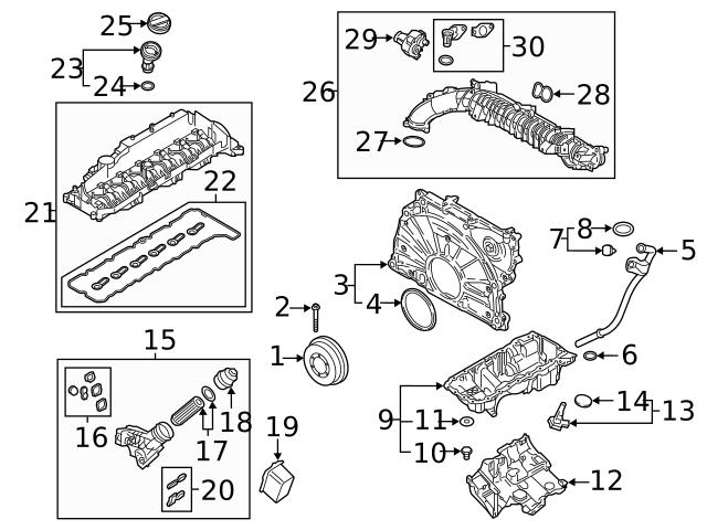Genuine BMW 11128571308 Valve Cover - BMW
