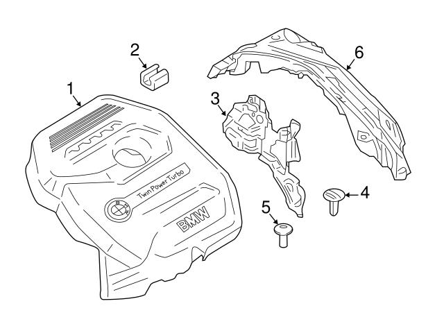 Genuine BMW 11128623487 Engine Cover Insulator - BMW