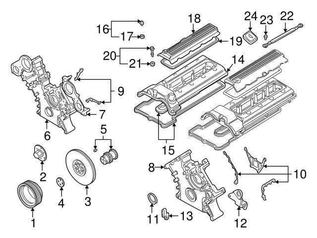 Genuine BMW 11141407574 Timing Cover; Right Upper, Right - BMW