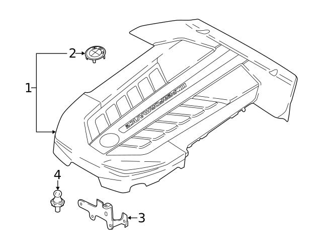 Genuine BMW 11148677980 Valve Cover Trim Cap - BMW