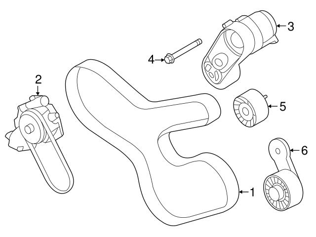 Genuine BMW 11287848606 V Belt/Drive Belt; Water Pump - BMW