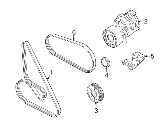 Genuine BMW 11288699873 A/C Drive Belt Idler Pulley Bracket - BMW ...